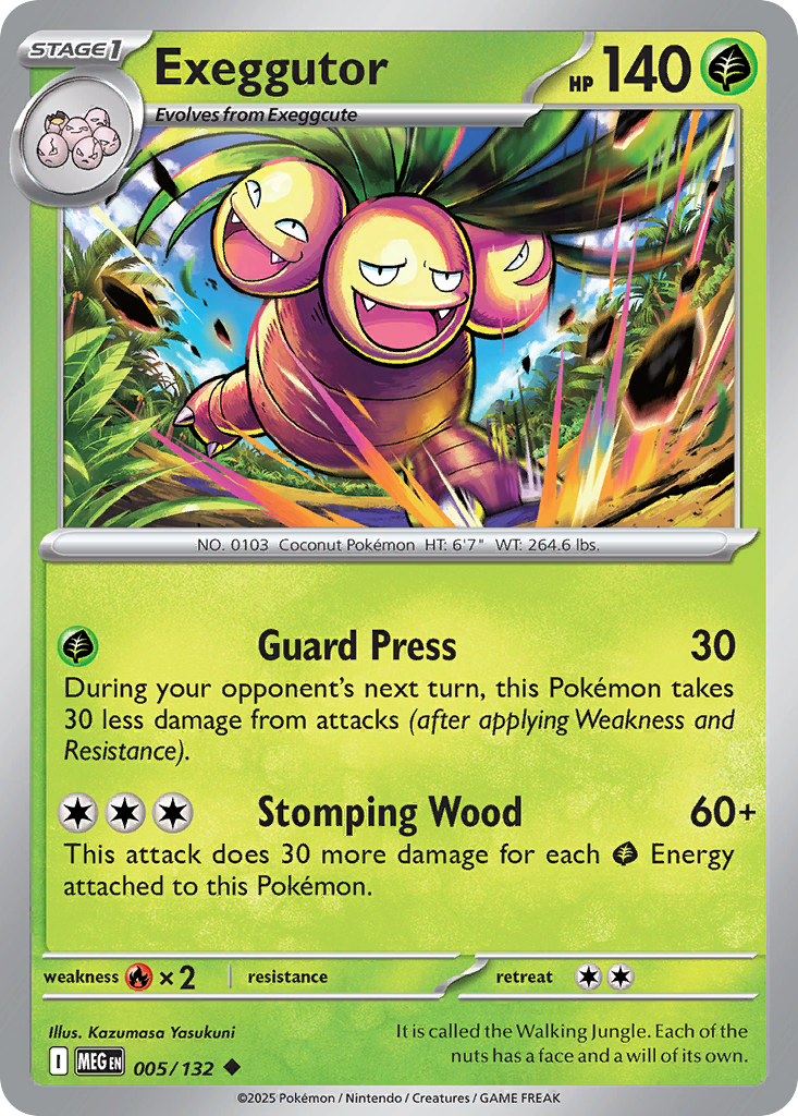 Exeggutor 5/132 - Uncommon | Mega Evolution (Pokémon TCG ...