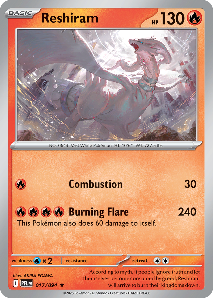 Reshiram 17/130 (Rara) — Me2 | MasterForce TCG – masterforcecollectibles